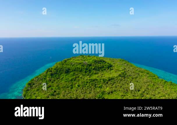 Himokilan Island, Leyte Island, Philippines. Tropical island covered in ...