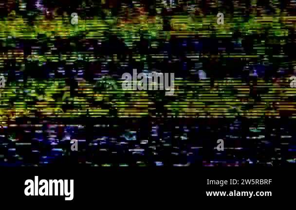 VHS defects, noise and artifacts, glitches from the old VHS tape ...