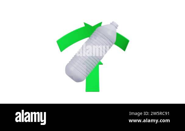 Video. Animation. Ecology. Recycling. Recycling symbol rotates around a ...
