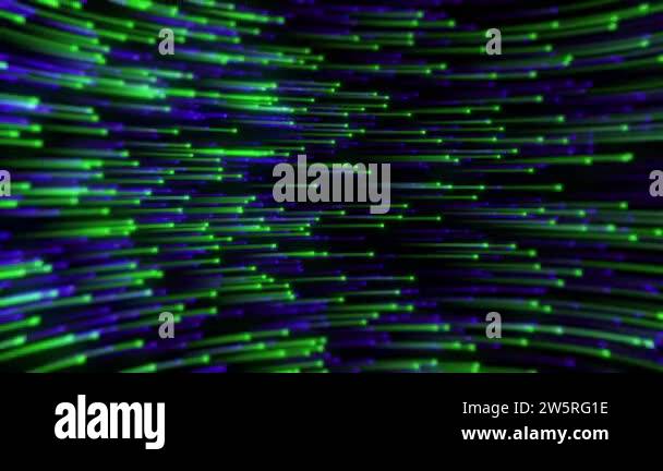 Blue and green digital background. Technology animation, pixel motion ...