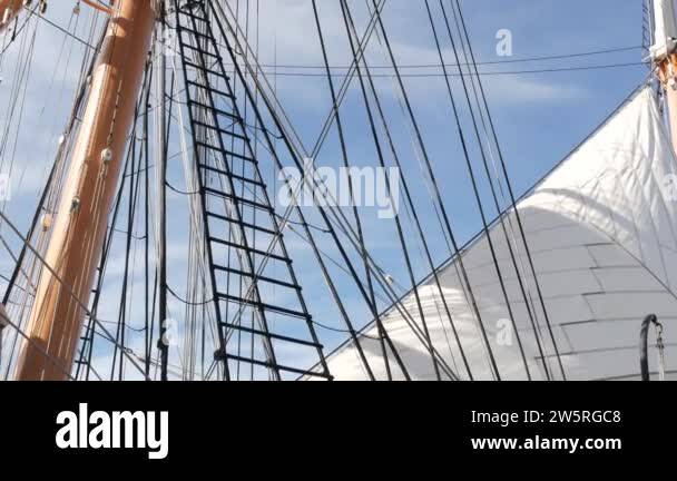 Square rigged ship sailing Stock Videos & Footage - HD and 4K Video ...