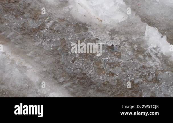 pattern on ice. Icy glass natural pattern closeup. Frost and sun on ...