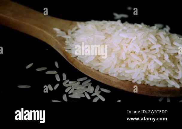 Jasmine rice, popular rice variety in Thailand. Rice grain that has ...