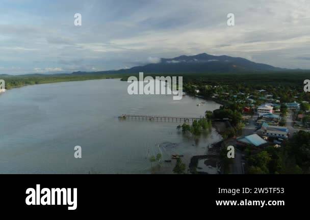 The Sematan Beach and Coastline of the most southern part of Sarawak ...