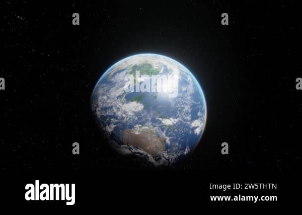 Falling on the Earth from space 3d model in 4k. Landing view. Gravity ...