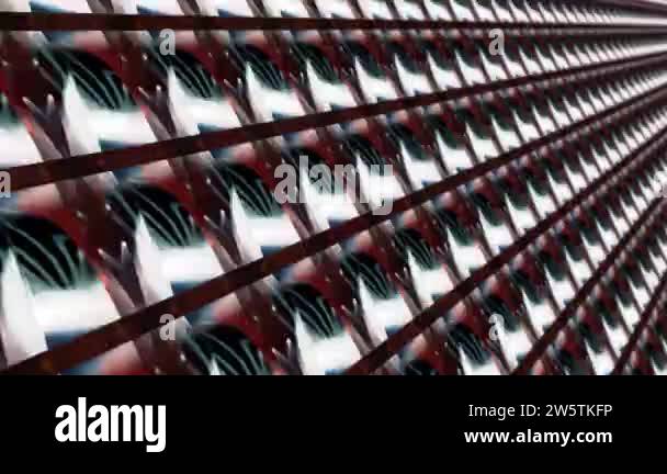 Red Neon Light Numbers 10 to 0 Count down Flicker tile matrix pattern ...