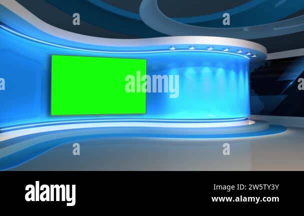 Tv studio. News room. Studio Background. Blue. Newsroom bakground ...