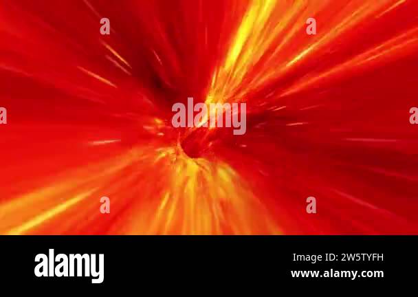 Abstract glow orange energy warp hyperspace tunnel through time and ...