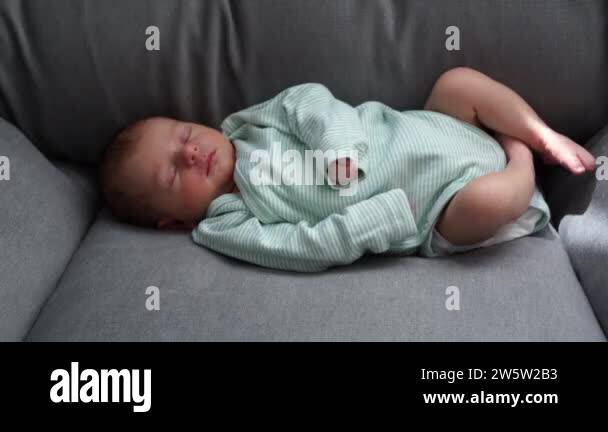Baby Sleep Newborn Sleep, Little Girl Sleeping On Chair Face and Hands ...