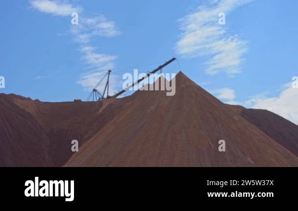 Mining industry. Telestacker handles the ore close up for potash waste ...