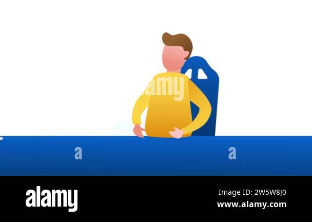 Incoming video call on laptop. Laptop with incoming call, man profile ...