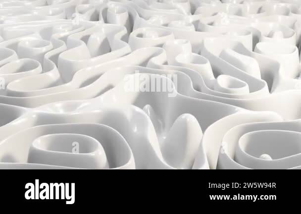 Abstract liquid pearl colored background, shiny bends of waves, milk or ...