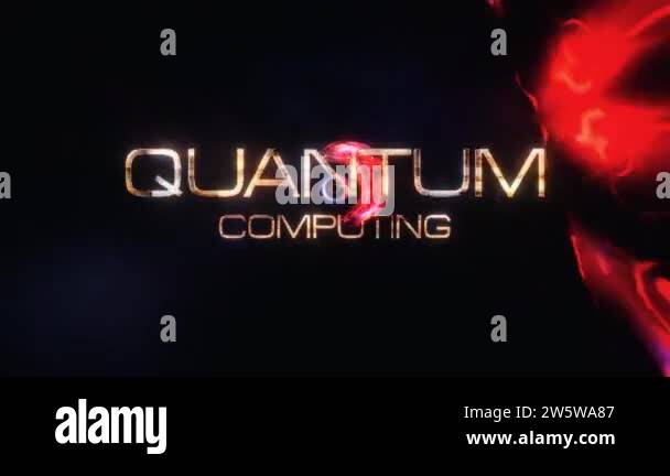 Quantum Computing Futuristic Cinematic Title Banner Background Concept ...