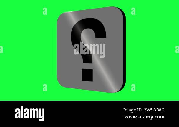 simple animated question mark in green screen Stock Video Footage - Alamy