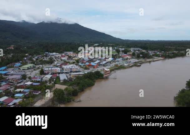The Sematan Beach and Coastline of the most southern part of Sarawak ...