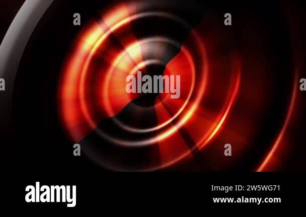 Abstract 3D pattern of black red color circle with the effect of wave ...