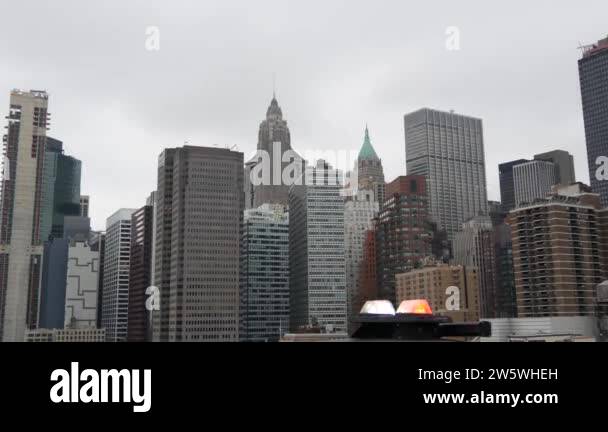 NEW YORK CITY, USA - 12 MAR 2020: Emergency siren glowing, 991 police ...