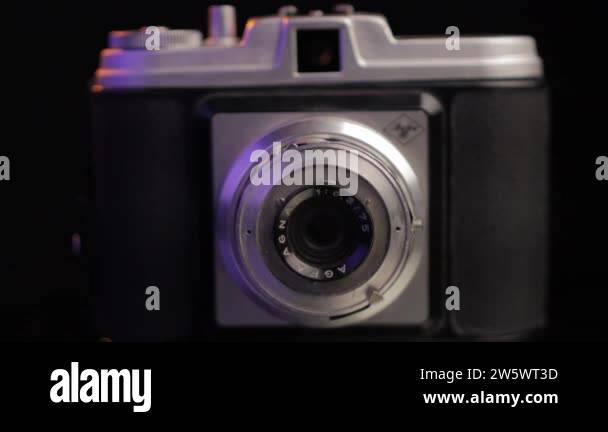 Old Agfa Agnar Analog Photo Camera, Vintage Tech From 1970s. Close Up ...