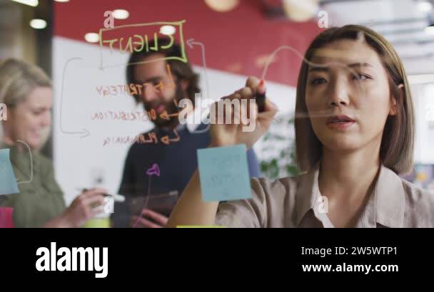 Woman writing on glass board Stock Videos & Footage - HD and 4K Video ...