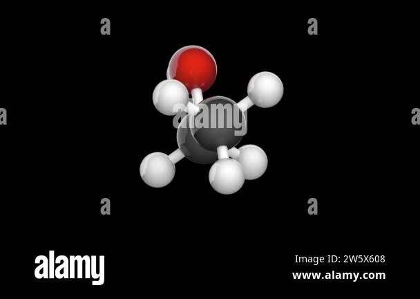 Structural chemical formula and molecular structure of Ethanol ...