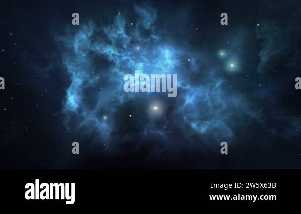 Seamlessly loopable animation of the rotating cosmic nebula filled with ...