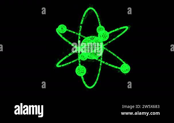 Planetary model of atom with nucleus and electrons Stock Video Footage ...