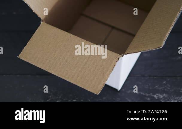 empty box with Donate label for second-hand items to be given away ...