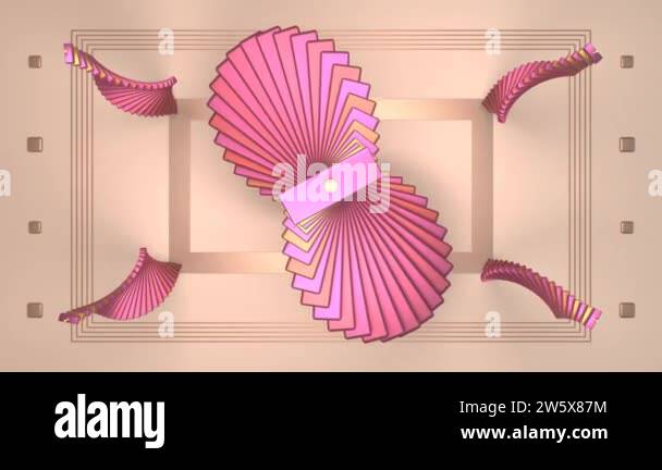 Abstract Metallic Shiny Rotating Kinetic Sculpture 3D Art Moving - 4K ...