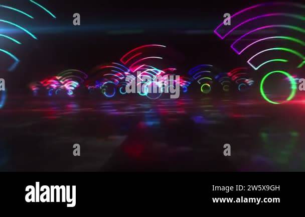 Wifi hotspot symbol, wi-fi internet zone, free connection technology ...