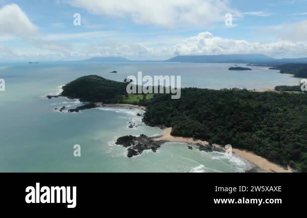 The Telok / Teluk Melano Coastline and Beach at the most southern tip ...