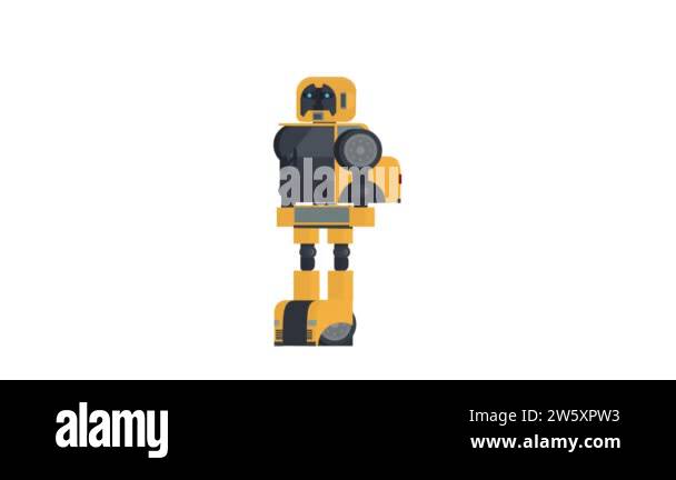 Robot transformer. Robot transformation, animated cartoon Stock Video ...