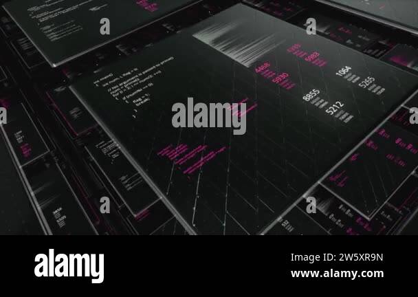 Abstract digital background made of different shapes with detailed ...