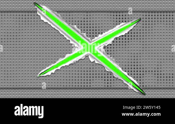 The slit is a check mark that appears on a metal background Stock Video ...