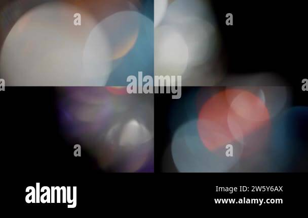 Light Leaks abstract blurred 4K footage, Moving blinking circle lens ...