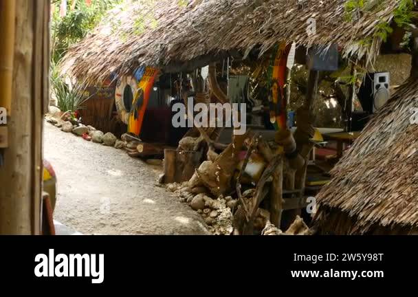 Relaxing jamaican cannabis rasta marijuana reggae bar on the tropical ...