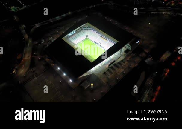 Corinthians Arena Stadium view at night in Itaquera, Sao Paulo, Brazil ...