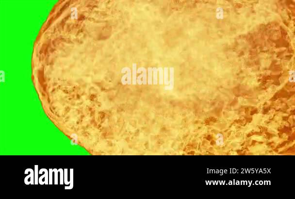 Close up of Fire Flames and Smoke Transition, Green Screen Chromakey 4K ...