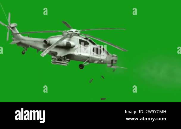 Flying war helicopter green screen motion graphics Stock Video Footage ...