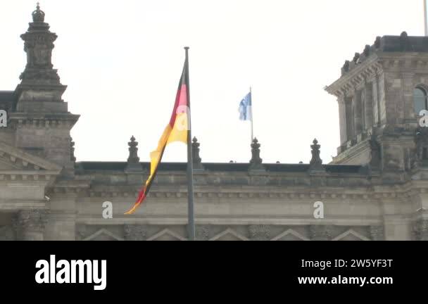 Statues, stone sculptures and bas-reliefs on the Reichstag building in ...