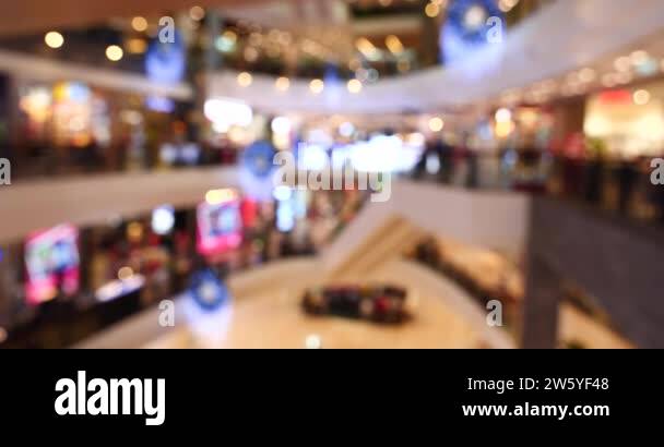 Blurry shopping mall background of store grocery. Blurred background ...