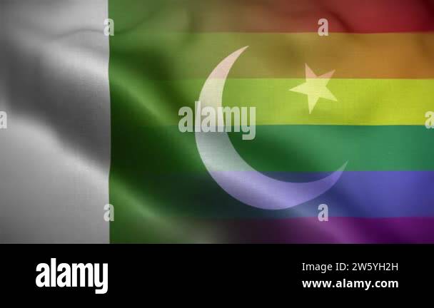LGBT Pakistan Flag Loop Background 4K Stock Video Footage - Alamy