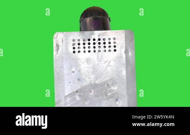 Riot police unit walking with the shield up on a Green Screen, Chroma ...