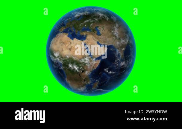 Cape Verde. 3D Earth in space - zoom in on Cape Verde outlined. Green ...