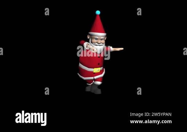 Christmas Santa Claus Dancing.Santa Claus Christmas 3D animation. Santa ...