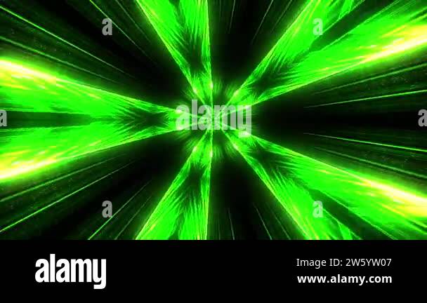 Abstract green neon background of changing star light, seamless loop ...