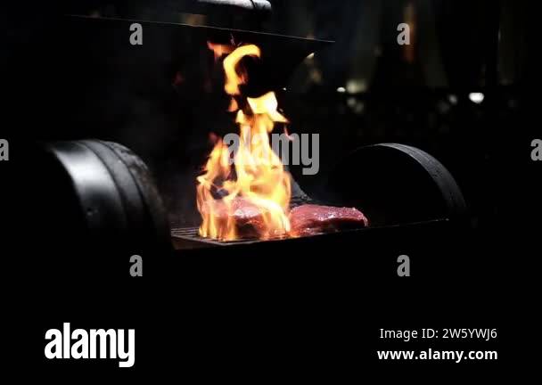 Barbeque house with fresh meat and grill Stock Videos & Footage - HD ...