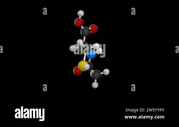 Molecular structure of Acetylcysteine(also known as N-acetylcysteine or ...