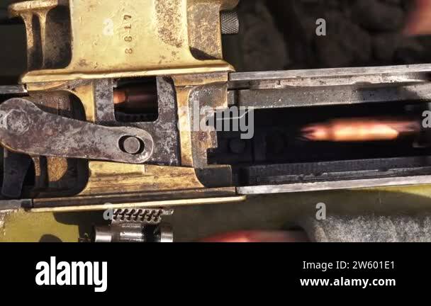 Soldiers inspect the gun before the fight. The first world war. WWI ...
