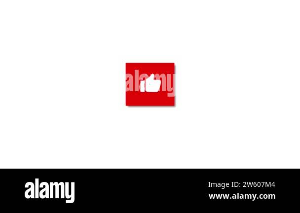 Animated Mouse cursor clicks on the square thumbs up icon. Thumb up ...