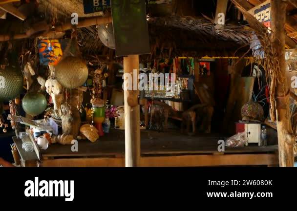 Relaxing jamaican cannabis rasta marijuana reggae bar on the tropical ...